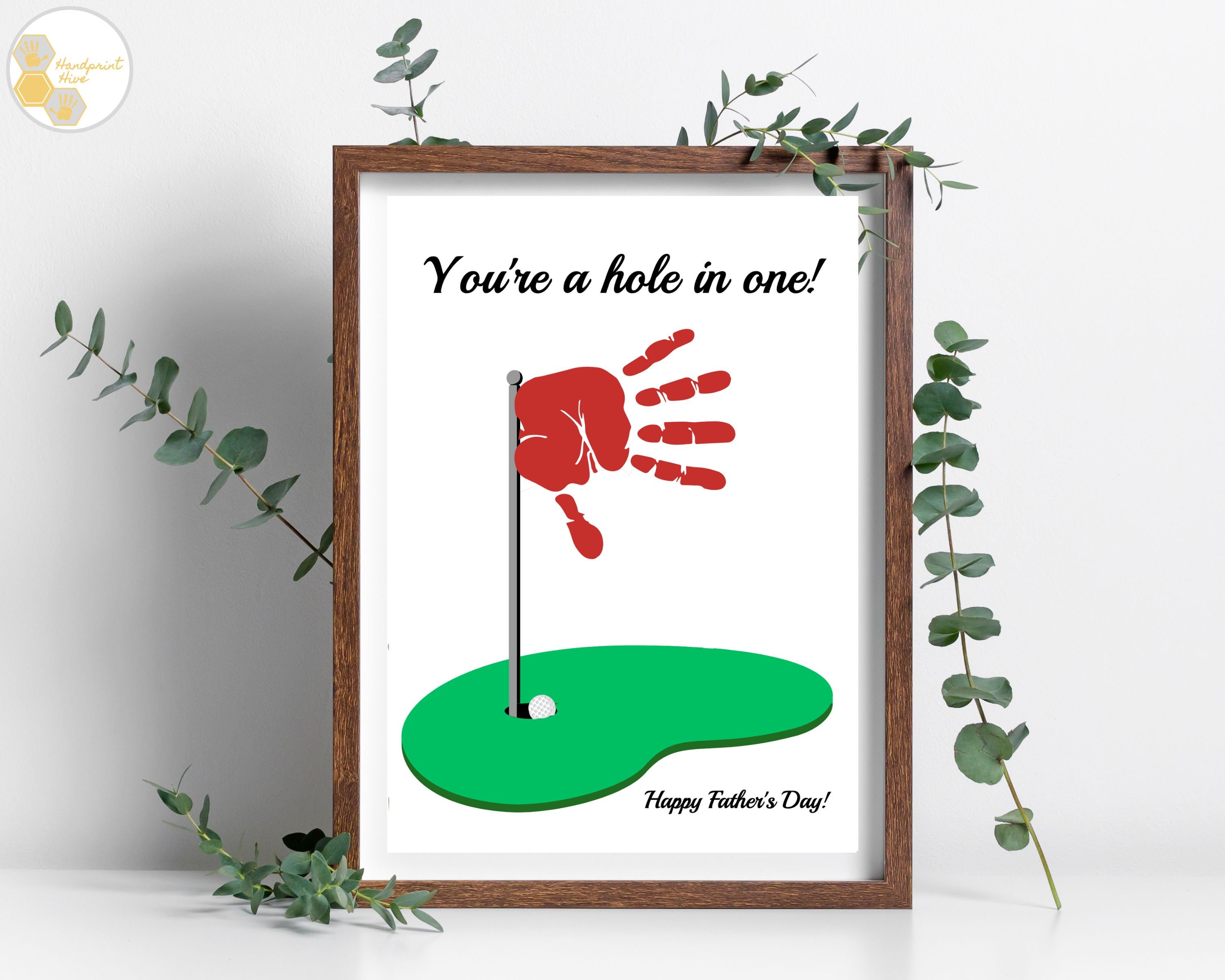 Golf Father's Day Handprint Golf Crafts, Father's Day Golf Gifts, Golf ...