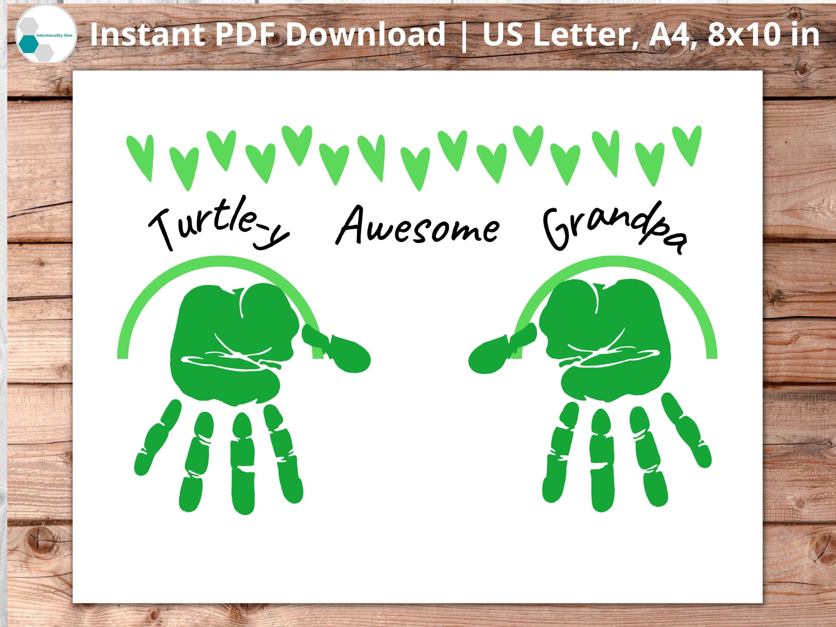 Grandpa Printable Handprint Craft Father's Day Handprint | Etsy