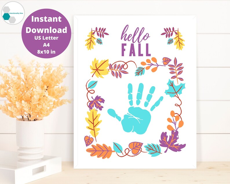 Hello Fall Handprint Craft for Baby / Toddlers / Kids - Etsy