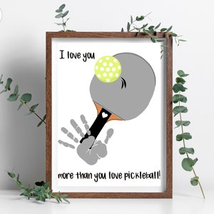 Pickleball Handprint Art Gift From Baby Toddler Kids, Personalized ...