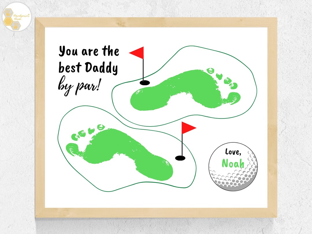 Best Daddy by Par Footprint Printable Gift, DIY Dad Golf Father's Day ...