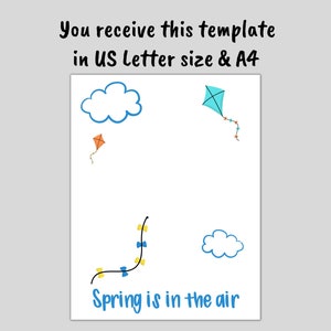Kite Spring Handprint Art Craft, Spring is in the Air Handprint, Spring ...