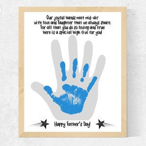 Father's Day Handprint Art Poem High Five, Handprint Father's Day Poem ...