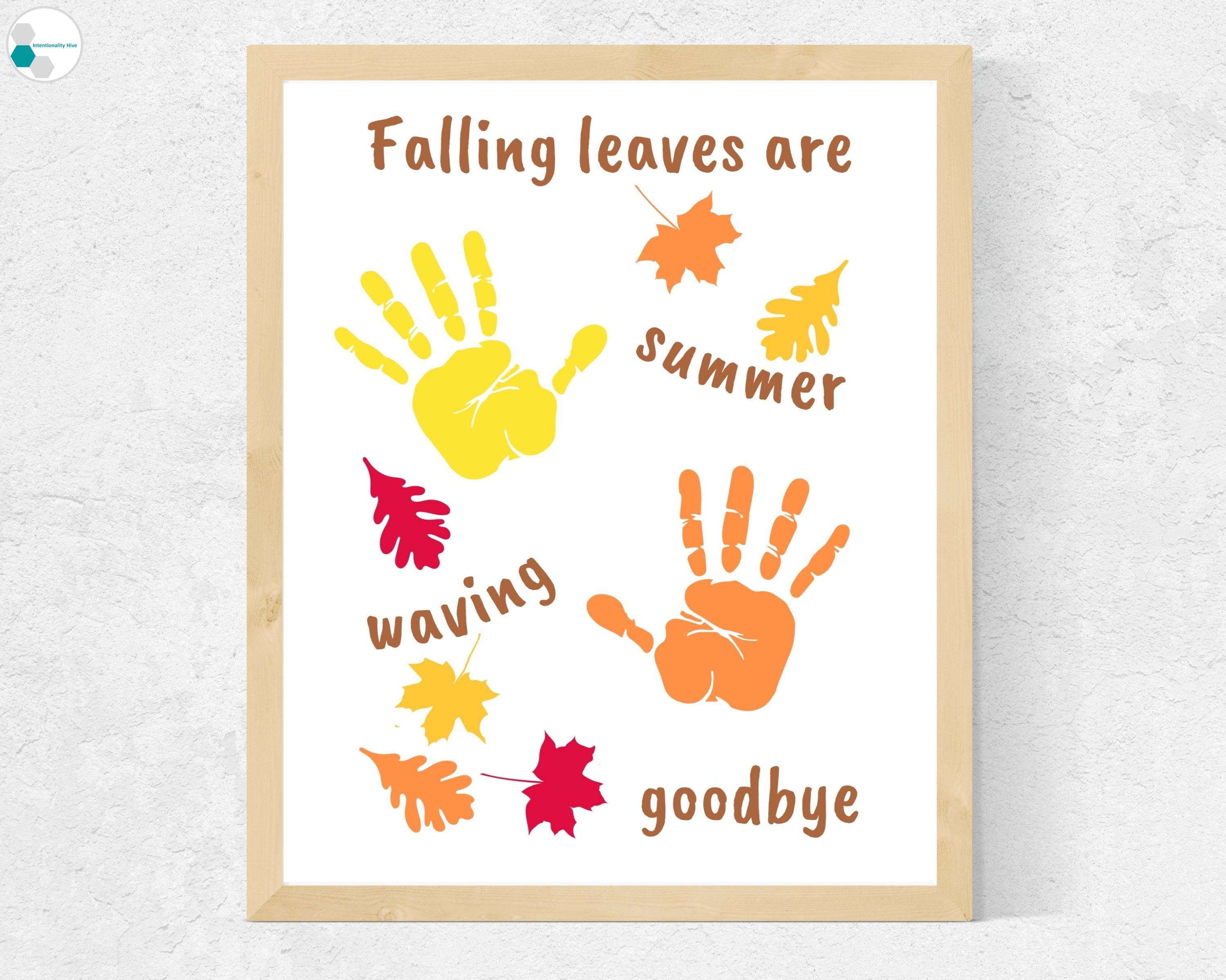Fall Leaf Handprint Art for Toddlers & Preschoolers - Etsy UK