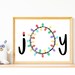 Joy Christmas Fingerprint Art Craft, Fingerprint Christmas Lights Craft ...