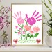 Mother's Day Handprint Craft Flowers, Grandma Handprint Mom, Flowers ...