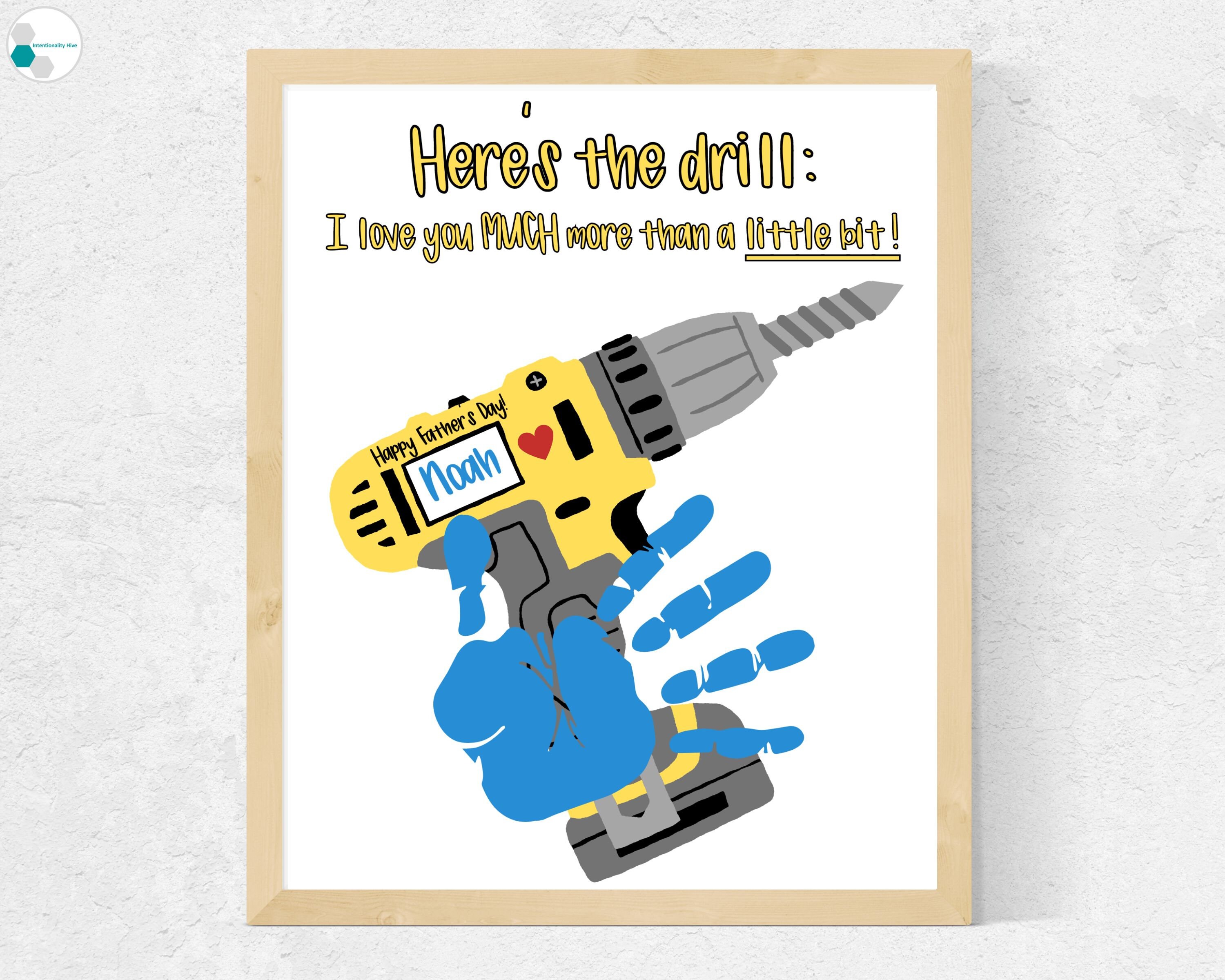 Drill Father's Day Handprint Craft Printable Tool Craft - Etsy