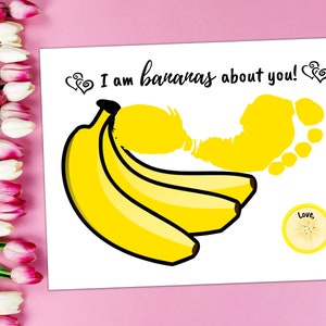 Valentine Footprint Craft for Toddlers & Baby, Bananas About You ...