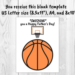 Father's Day Basketball Handprint Craft Art, Toddler Baby Basketball ...