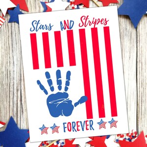 Flag Handprint Craft for Kids | Printable US Flag Handprint Art ...