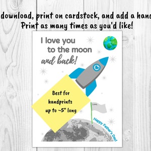 Father's Day Handprint Art Craft Printable, Father's Day Craft for ...