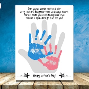 Father's Day Handprint Art Poem High Five, Handprint Father's Day Poem ...