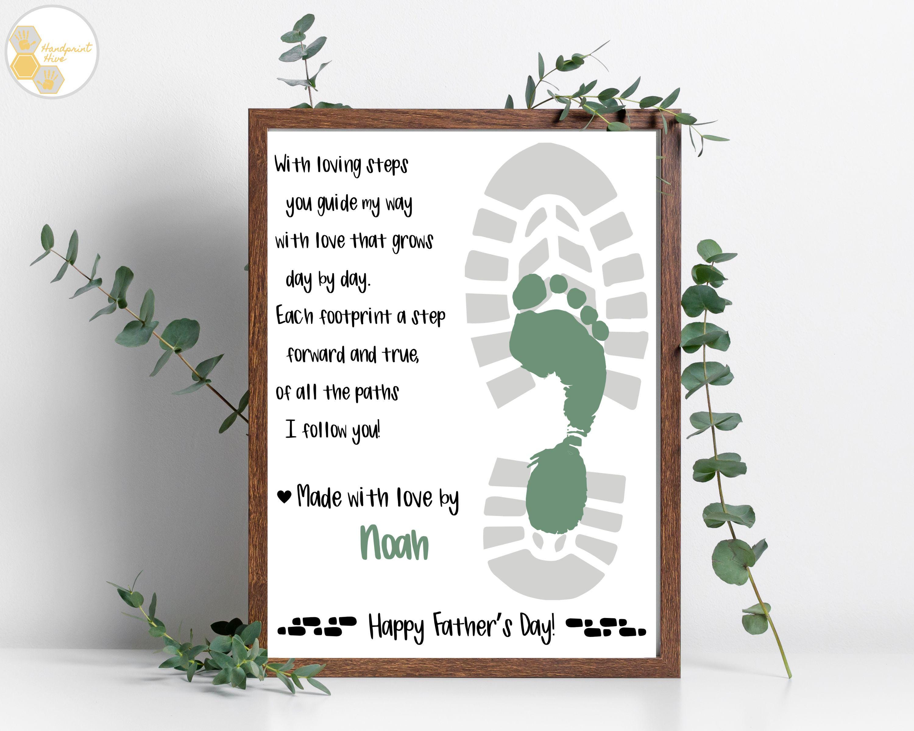 Father's Day Footprint Art Poem, Footprint Father's Day Poem, Fathers ...