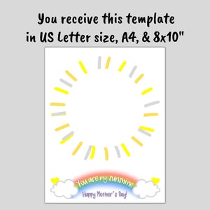 You Are My Sunshine Mother's Day Handprint Art Craft, Happy Mother's ...