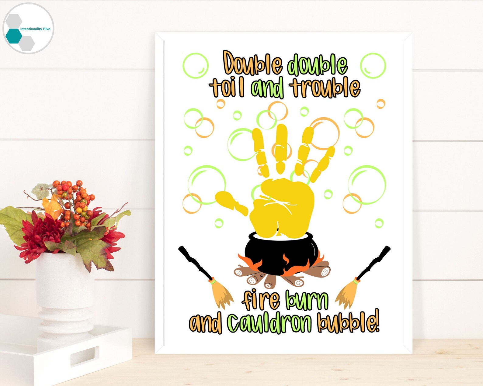 Cauldron Halloween Handprint Art Craft for Toddlers Baby Kids Preschool ...