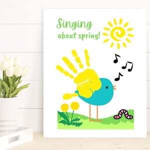 Spring Handprint Bird Craft for Preschool, Toddlers, Kids | Spring ...