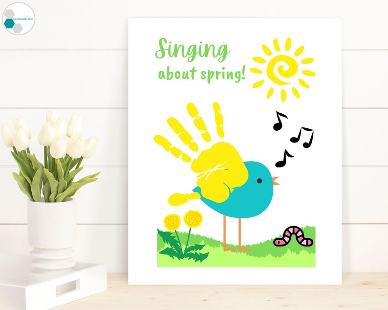 Spring Handprint Bird Craft for Preschool Toddlers Kids - Etsy