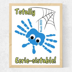 Spider Handprint Art Halloween Craft for Toddlers Baby Kids, Spider ...