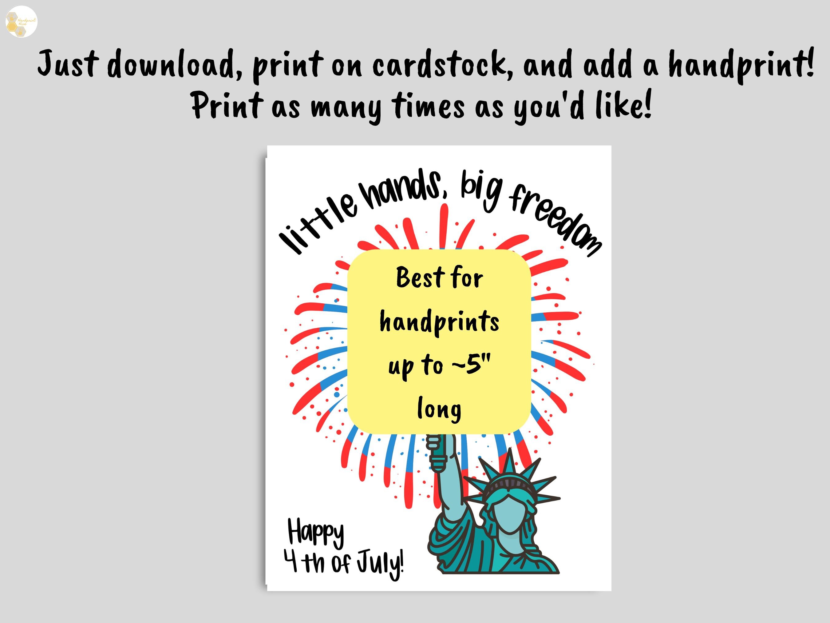 Freedom July 4th Handprint Art Statue of Liberty Craft, 4th of July ...