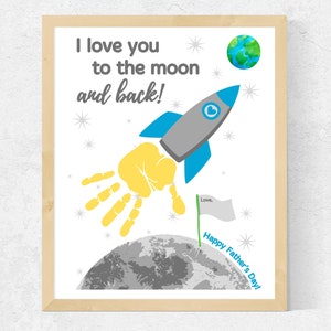 Father's Day Handprint Art Craft Printable, Father's Day Craft for ...