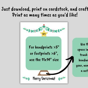 2024 Christmas Tree Handprint Craft Printable, Handprint Christmas Tree ...