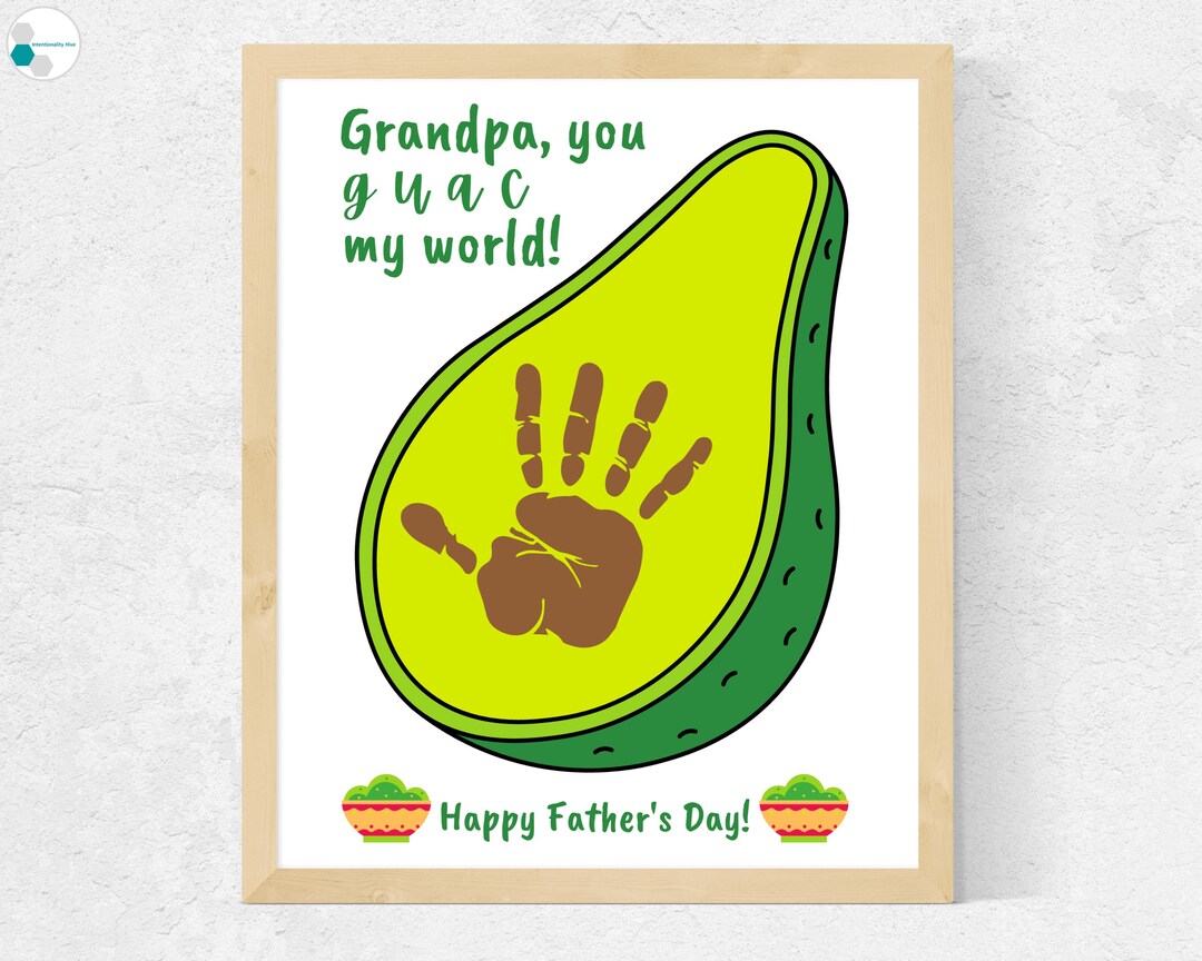 Grandpa Handprint Father's Day Craft for Toddlers, Baby, Granddaughter ...