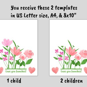 Love You Bunches Handprint Art Craft Grandma Mom, Flowers Handprint ...