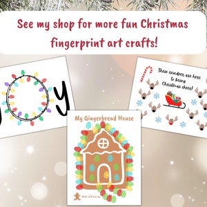 Christmas Reindeer Fingerprint Craft, Christmas Fingerprint Art Craft ...