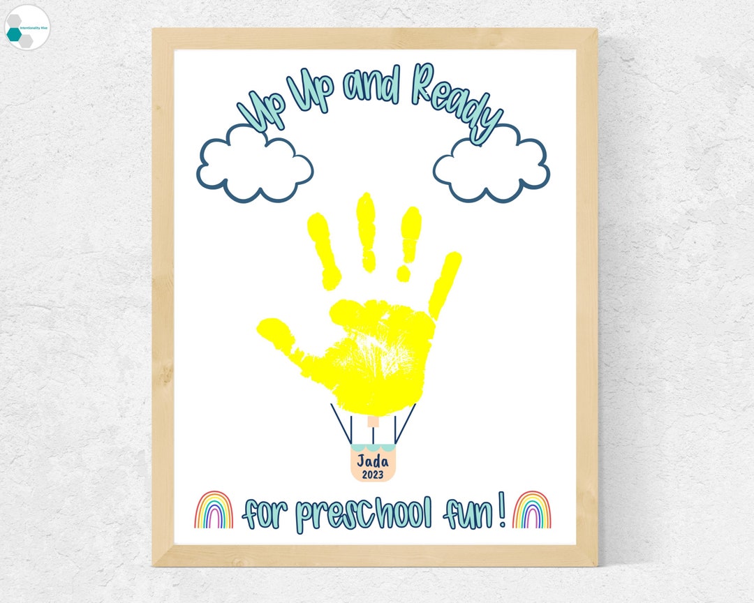 Preschool Handprint Back to School Craft, First Day of Preschool Craft ...