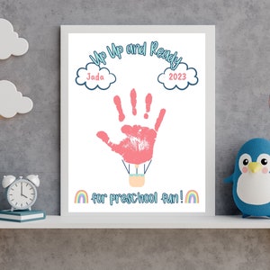 Preschool Handprint Back to School Craft, First Day of Preschool Craft ...