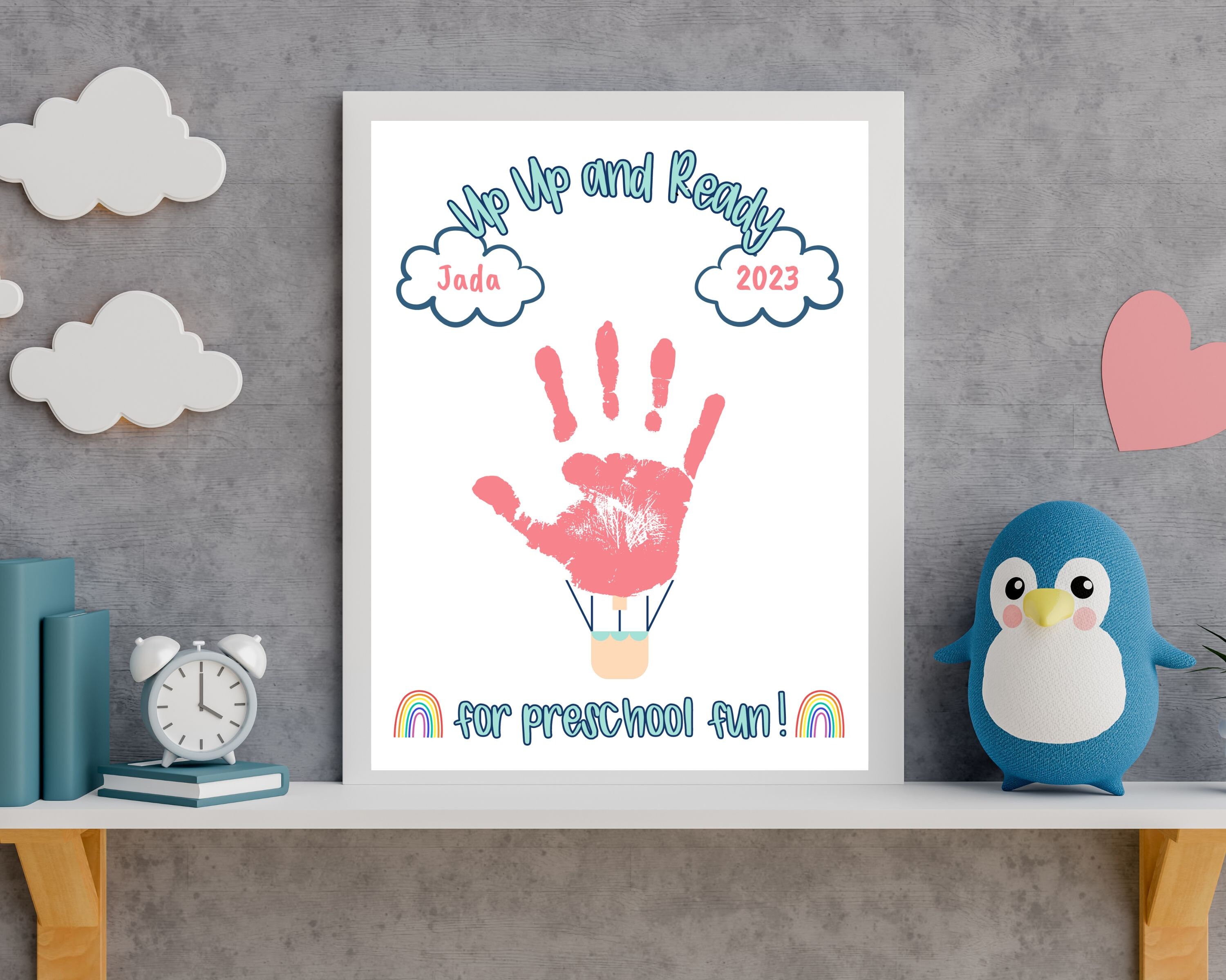 Preschool Handprint Back to School Craft, First Day of Preschool Craft ...
