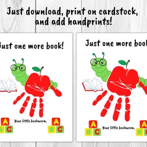 Bookworm Craft for Kids | Apple Handprint Art for Preschool / Prek ...