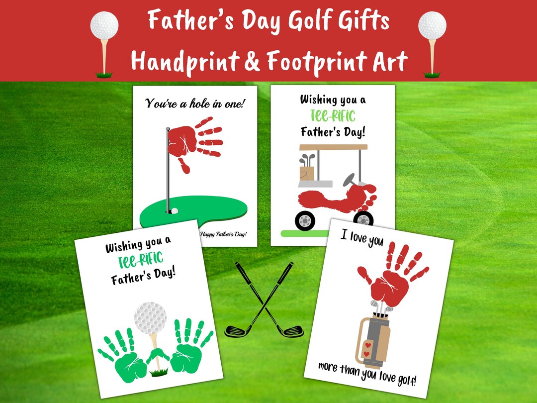 Golf Father's Day Handprint Golf Crafts, Father's Day Golf Gifts, Golf ...
