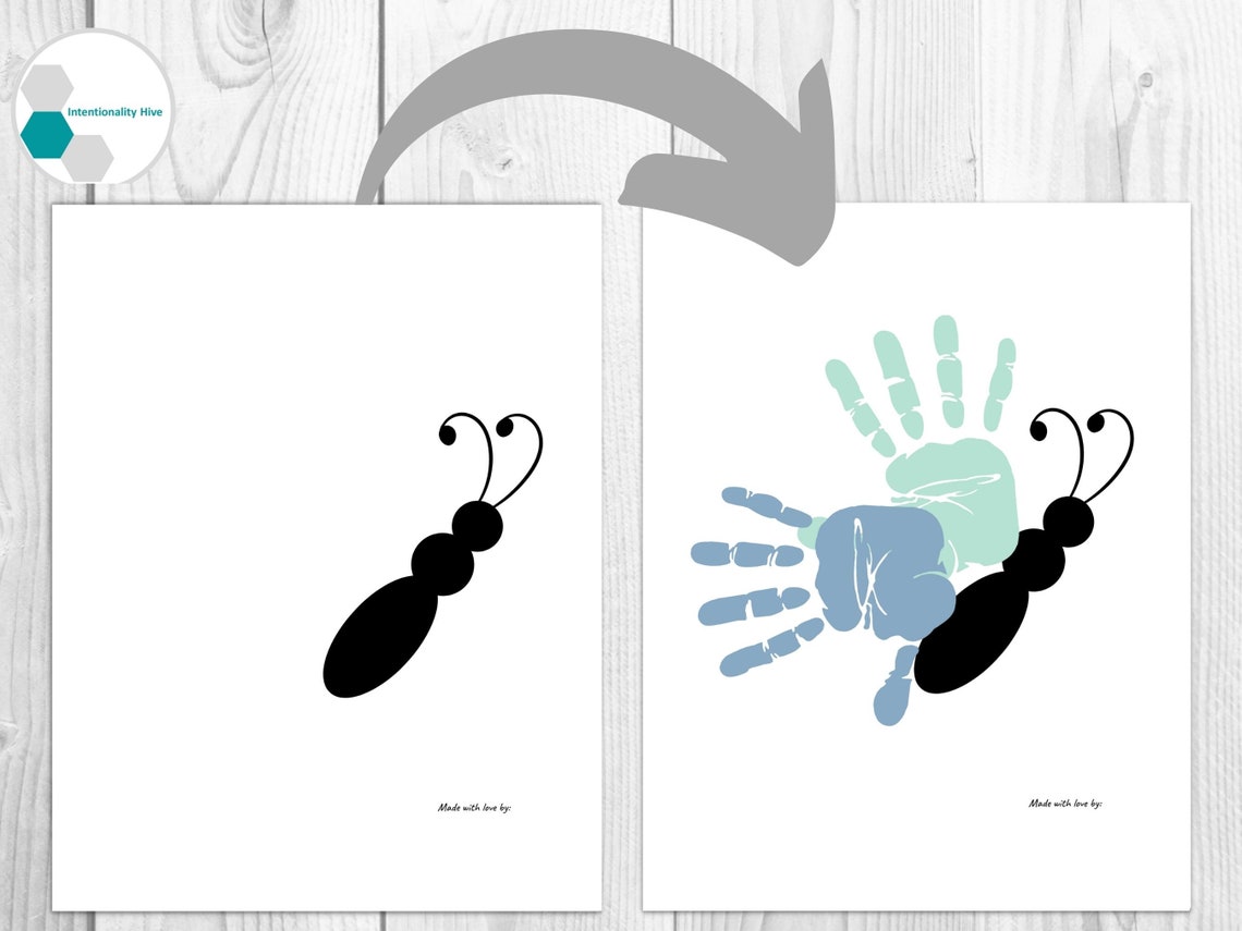 Flying Butterfly Handprint Craft Printable Butterfly Art | Etsy