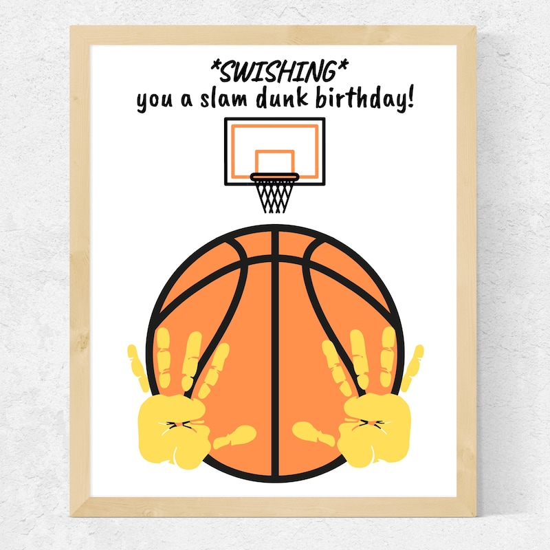 Basketball Happy Birthday Card - Etsy