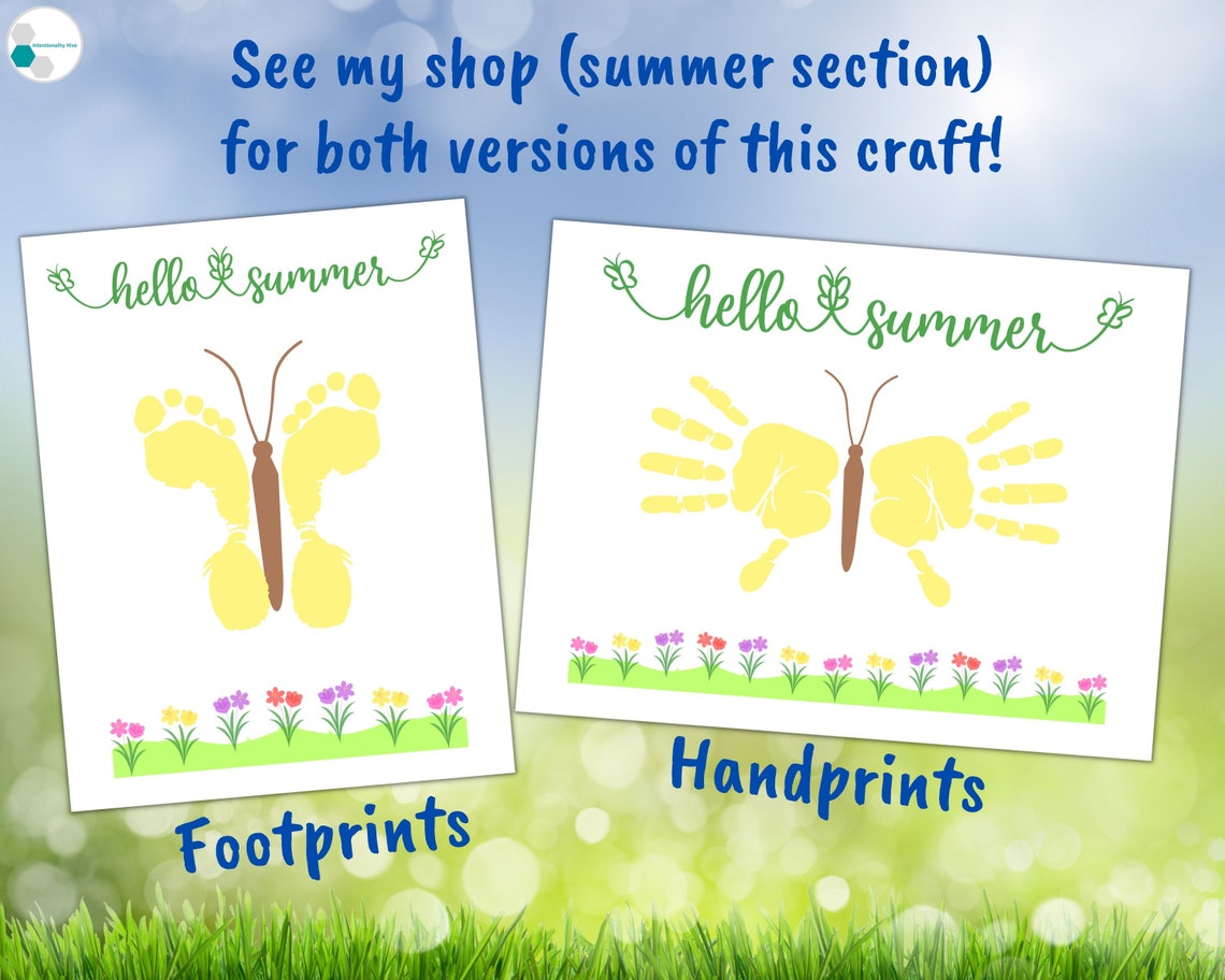 Butterfly Handprint Art | Printable Butterfly Craft | Preschool ...