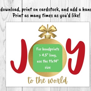 Joy Handprint Christmas Ornament Craft, Christmas Handprint Art Craft ...