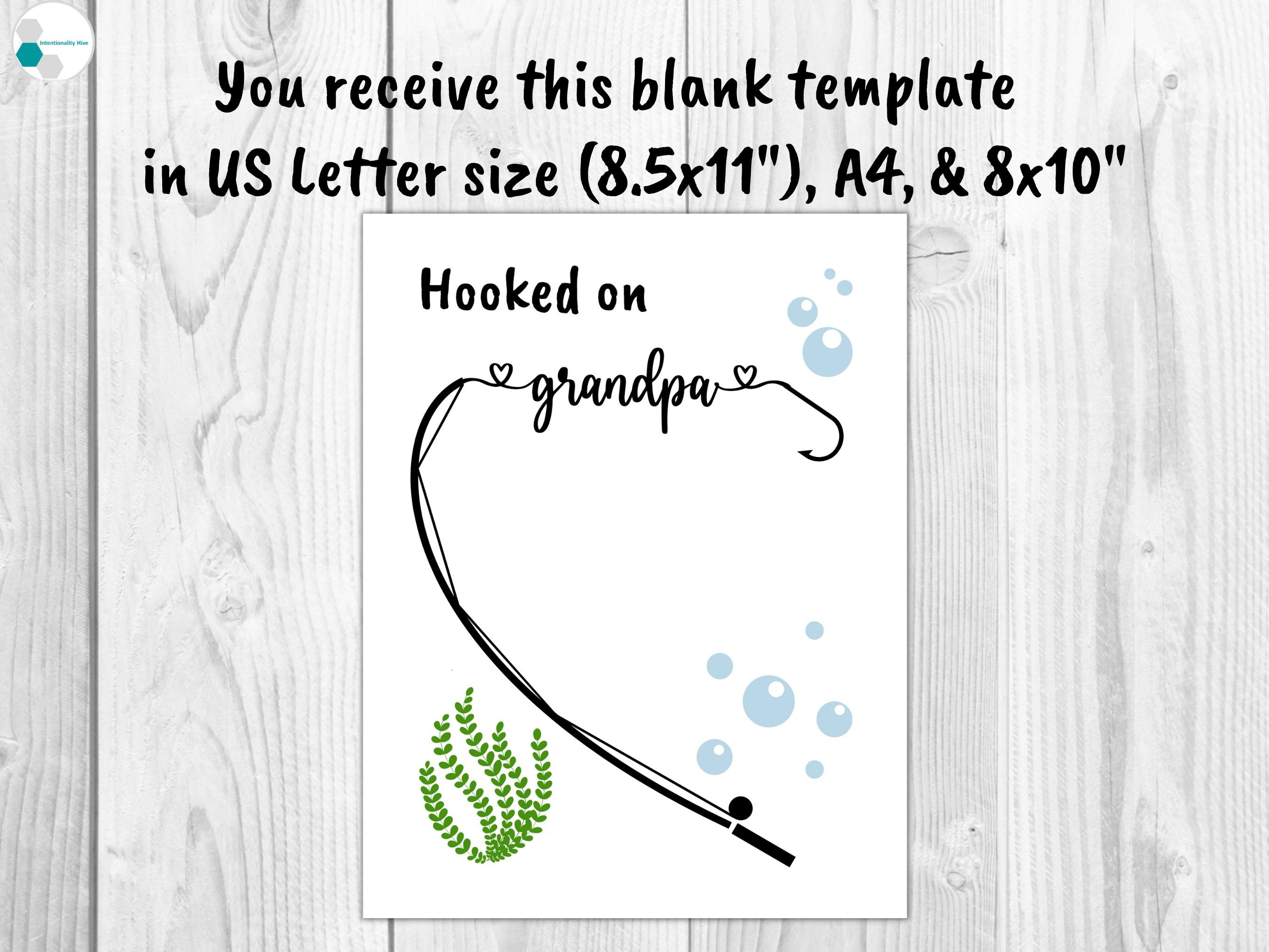 Hooked on Grandpa Handprint Craft Grandpa Fishing - Etsy