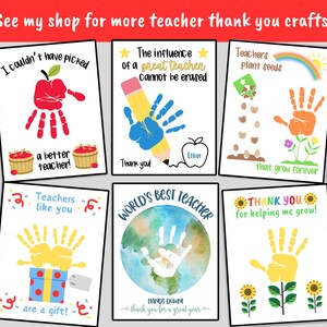 Teacher Fingerprint Handprint Art Gift, Teachers Plant Seeds Handprint ...