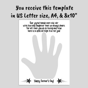 Father's Day Handprint Art Poem High Five, Handprint Father's Day Poem ...