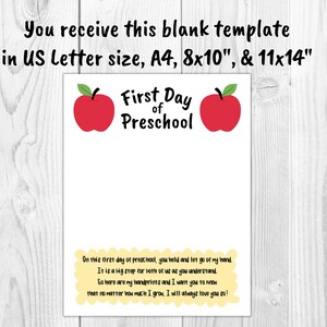 Back to School Handprint Art Poem, First Day of Preschool Craft ...