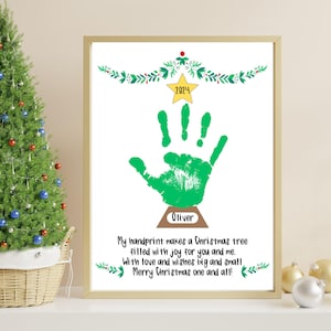 Christmas Tree Handprint Art Poem, Handprint Christmas Craft for ...