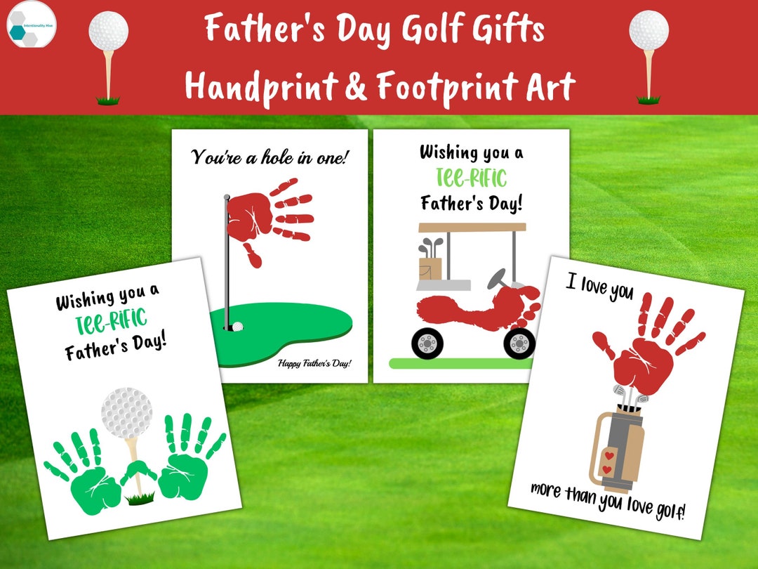 Golf Father's Day Handprint Golf Crafts, Father's Day Golf Gifts, Golf ...