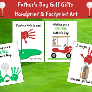 Golf Father's Day Handprint Golf Crafts, Father's Day Golf Gifts, Golf ...