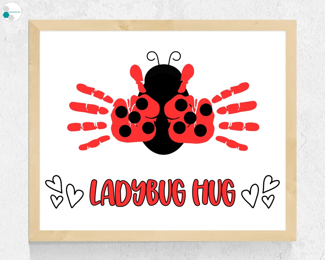 Ladybug Summer Handprint Craft Art, Printable Ladybug Preschool ...
