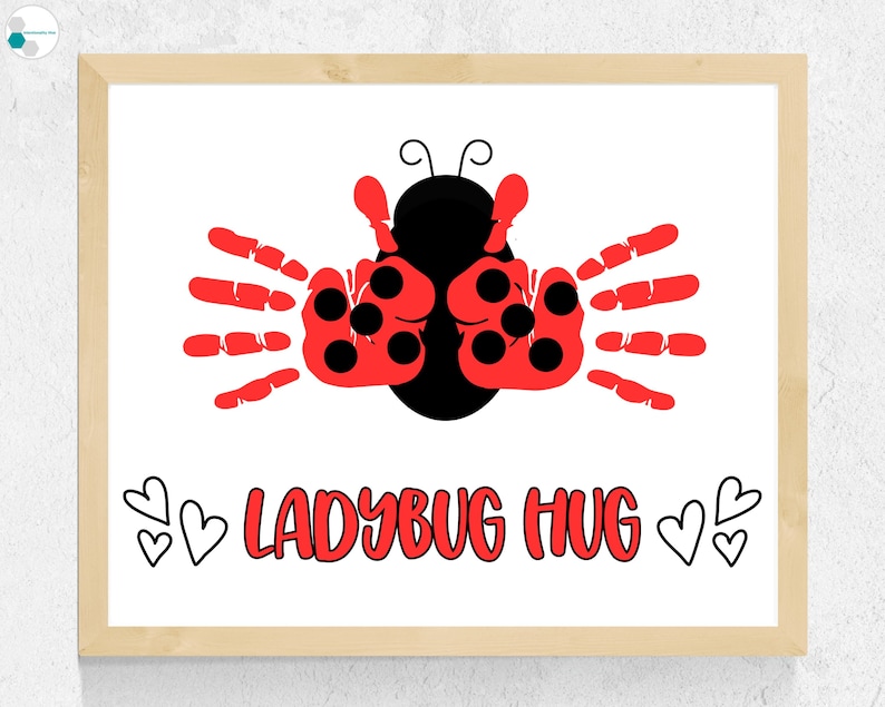 Ladybug Summer Handprint Craft Art Printable Ladybug - Etsy