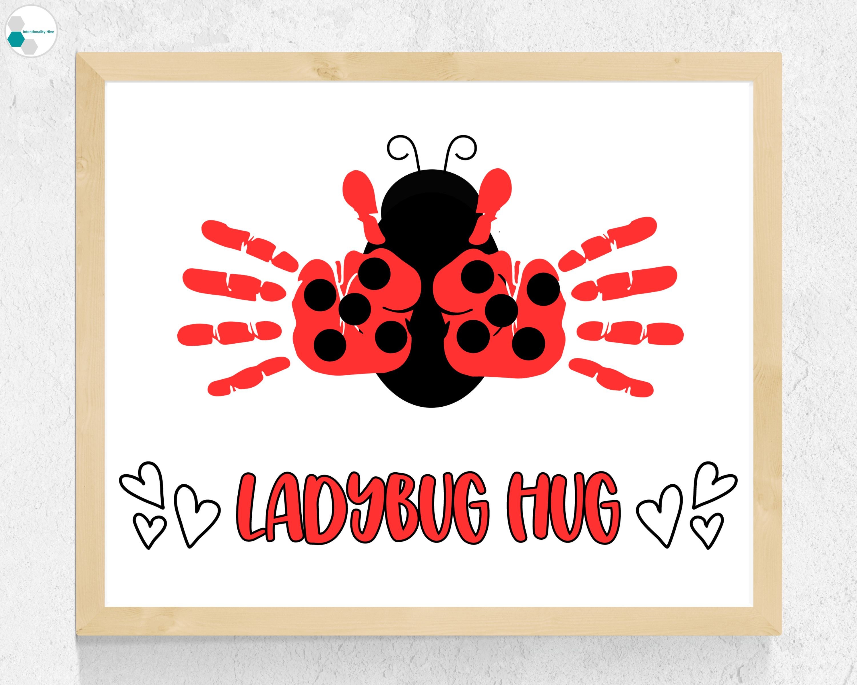 Ladybug Summer Handprint Craft Art Printable Ladybug - Etsy