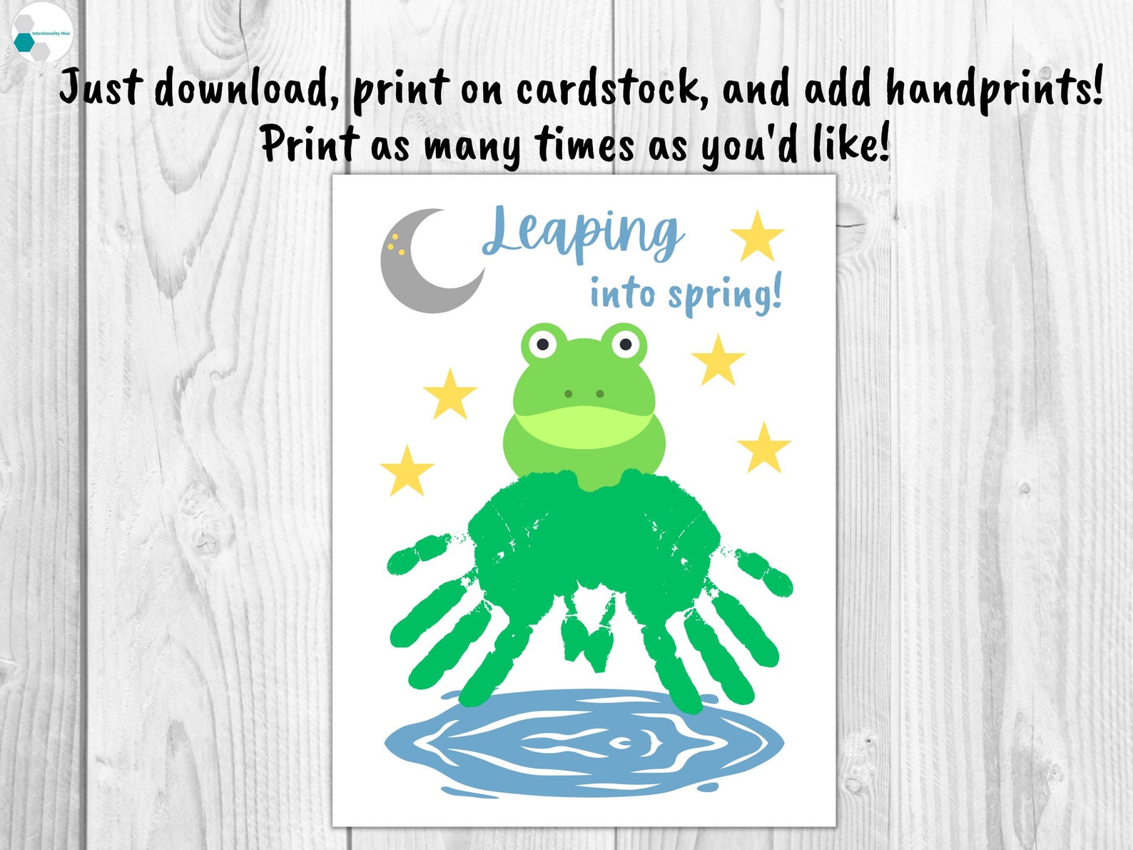 Spring Frog Handprint Craft for Toddlers Preschool Kids - Etsy