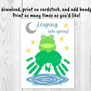 Spring Frog Handprint Craft for Toddlers, Preschool, Kids | Spring ...