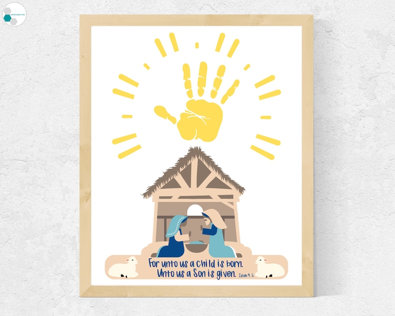 Nativity Handprint Art, Christian Christmas Handprint Art for Toddler ...
